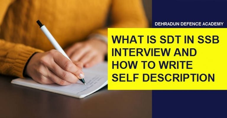 What Is SDT In SSB Interview And How To Write Self Description